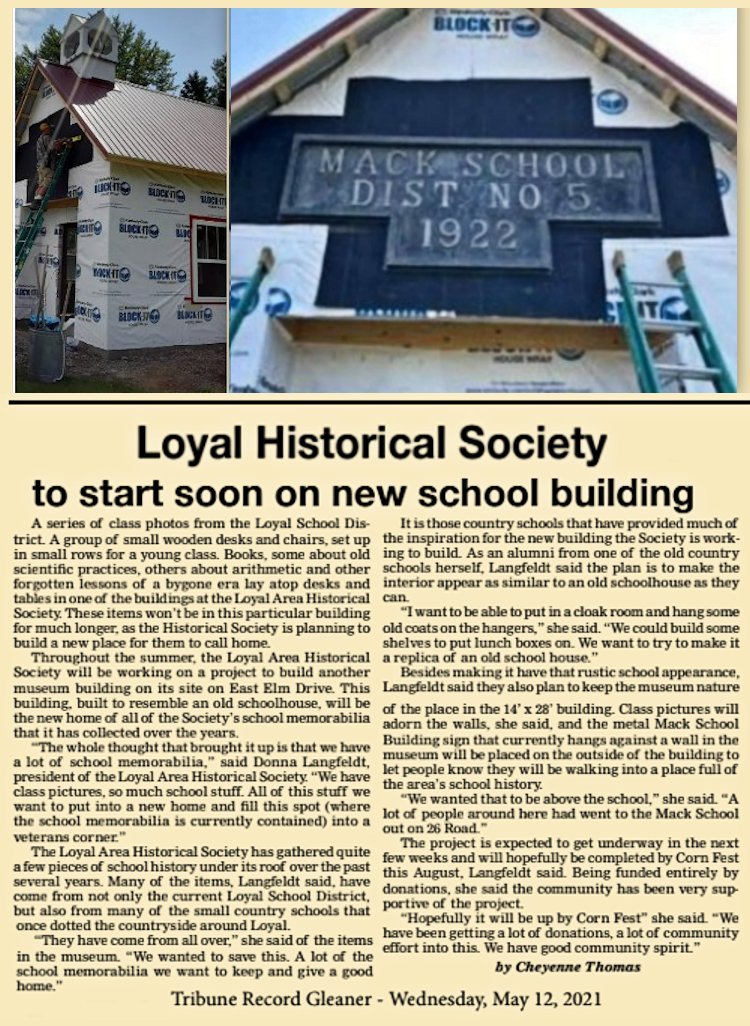 Mack School Museum; The Loyal Historical Society, Inc.
